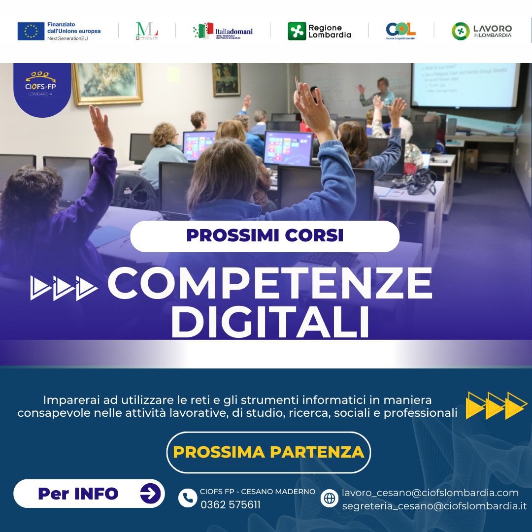 Competenze digitali CIOFS FP LOMBARDIA